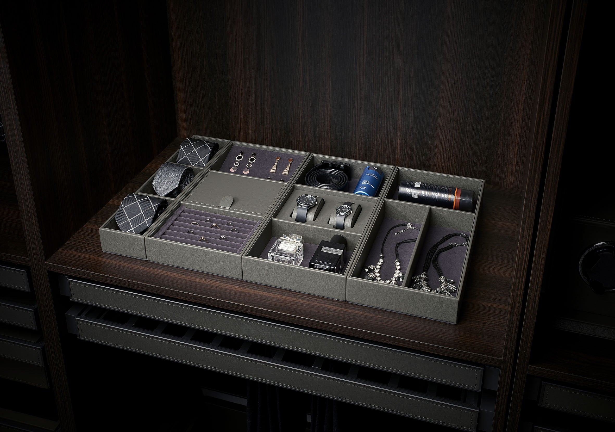 Single Leather Sorting Box - Stellano Series
